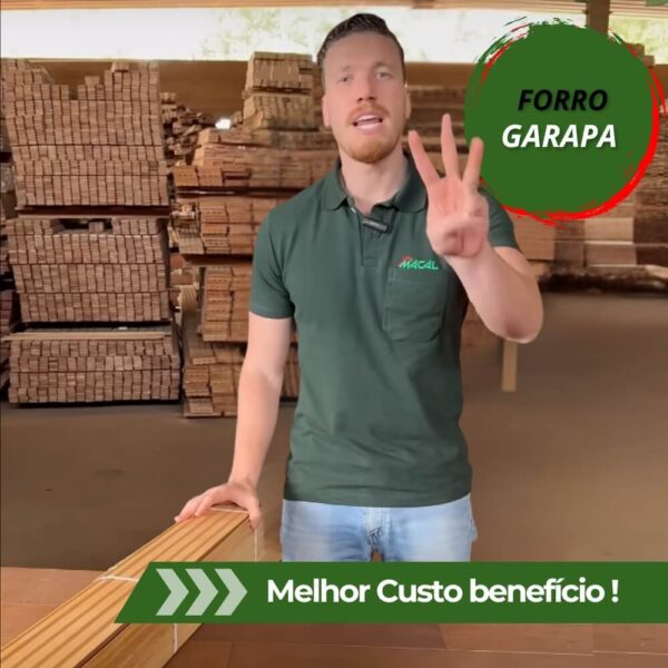 Forro Garapa Extra 10cm - Peças de 1,00m (Junta Tradicional) - Macal ...