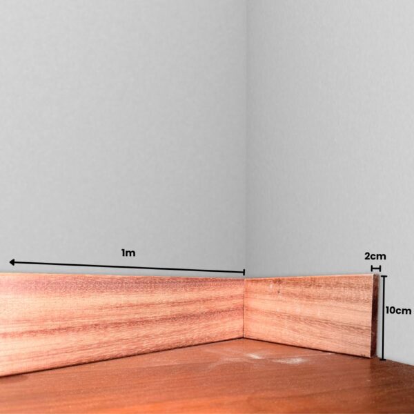 Rodapé de Madeira Jatobá Maciço | Cor Avermelhada e Elegância